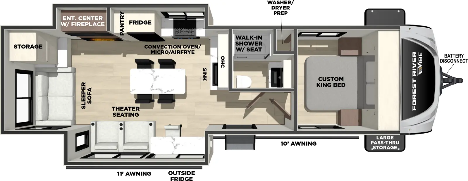 Vibe Floorplans - Forest River RV